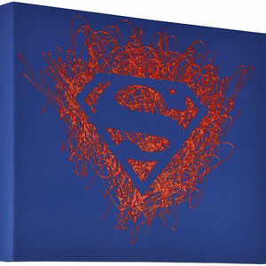 DC Comics | Accents | Superman Logo Paint Splatter Canvas | Poshmark